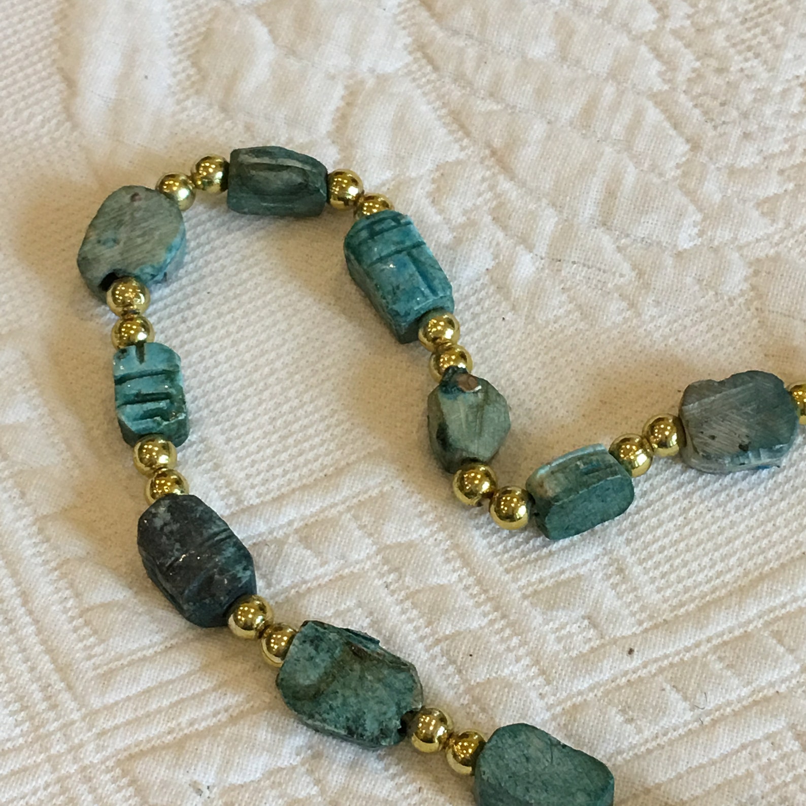 Vintage Scarab Cool Natural Stone Necklace. Unique Scarab - Etsy