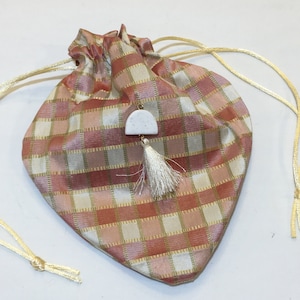 Handmade Silk Reticule Purse. Paisley or Check or Plaid Design Small ...