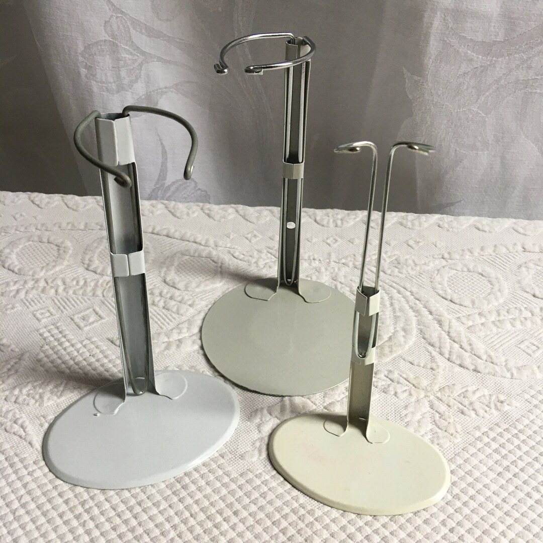 Vintage Doll Stand. Choose White, Gray or Cream. Round or Oval Base ...