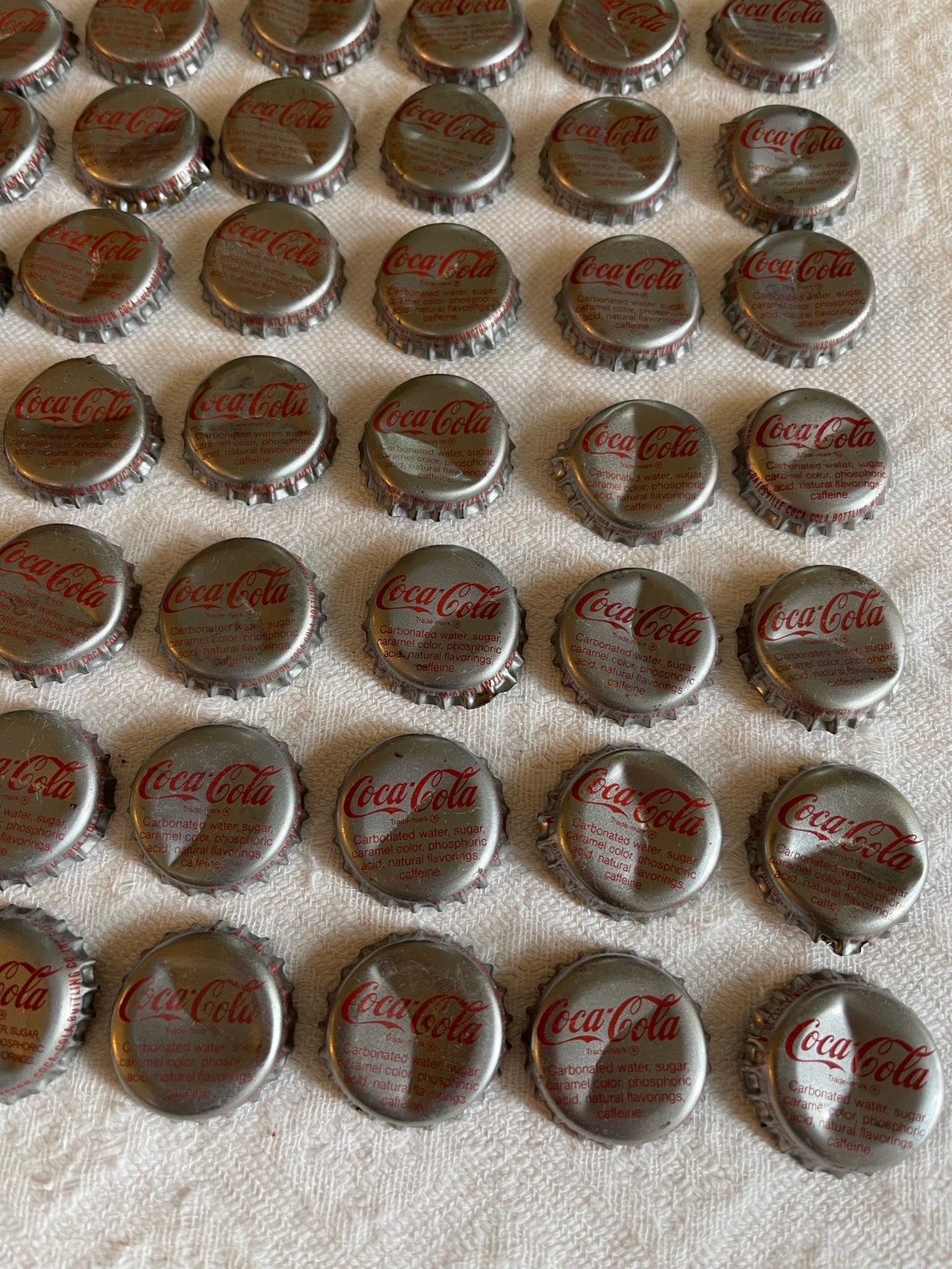Vintage 100 Silver Coca Cola Bottle Top Caps. Choose Set. | Etsy