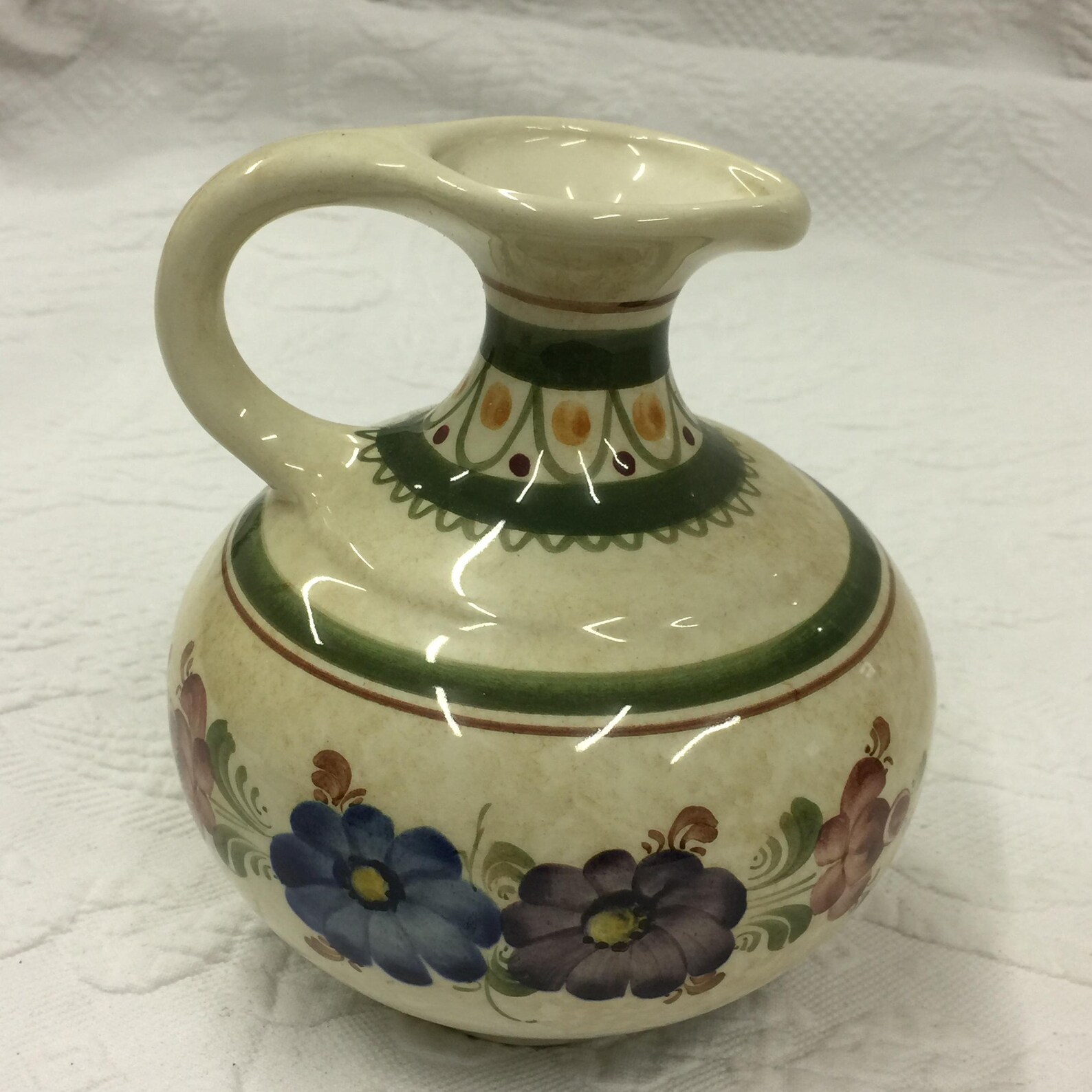 Vintage Wechsler Tirolkeramik Schwaz Austria Ceramic Pitcher. Floral ...