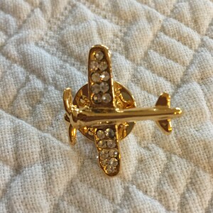 Vintage Airplane Pin. Choose Your Style Plane Pin. Pin Brooch. Gold ...