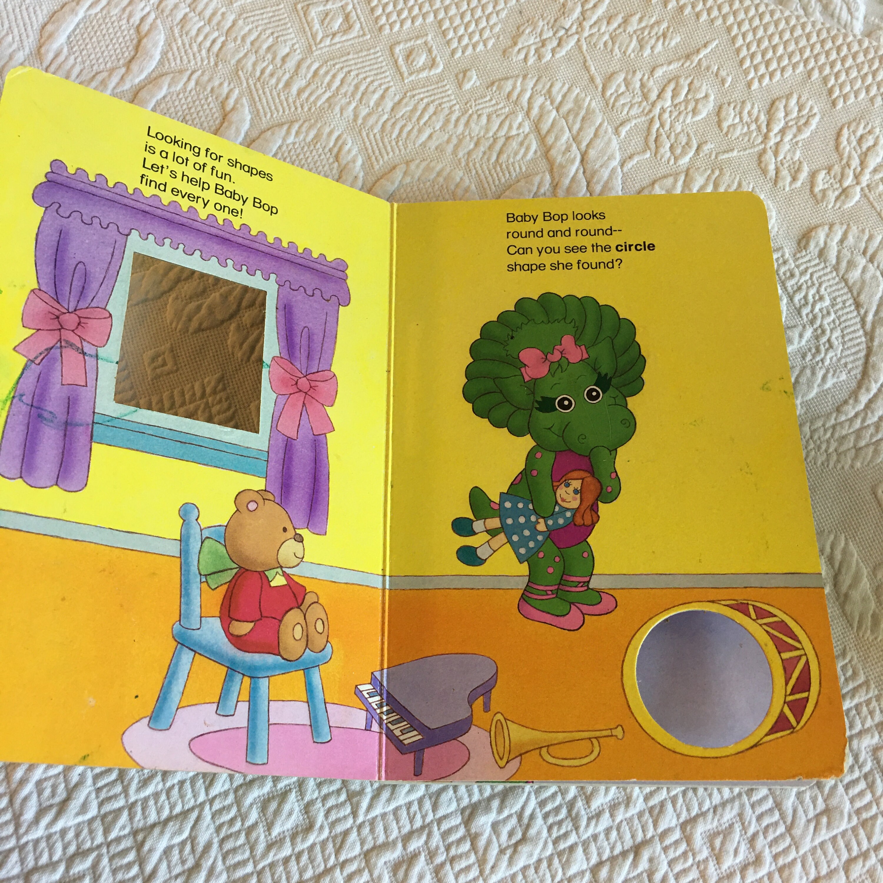 Vintage 1993 Baby Bop Discovers Shapes. Cardboard Page Baby Book by ...