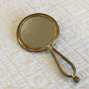 Vintage Art Nouveau Small Hand Mirror. Charming Little Hand Mirror With ...