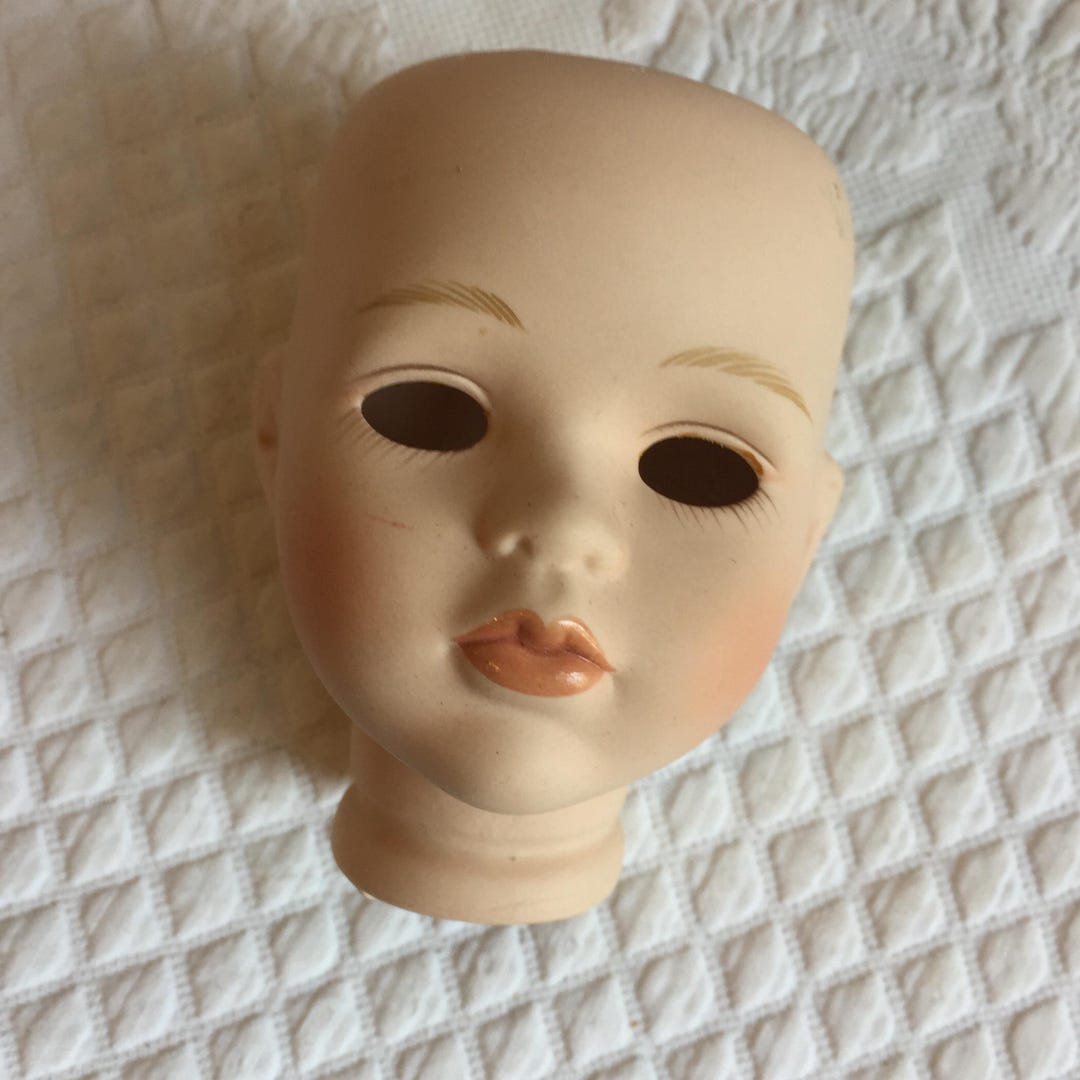 Vintage Girl Face Doll Head Marked TL043. Hand Painted Lips, Eyebrows ...