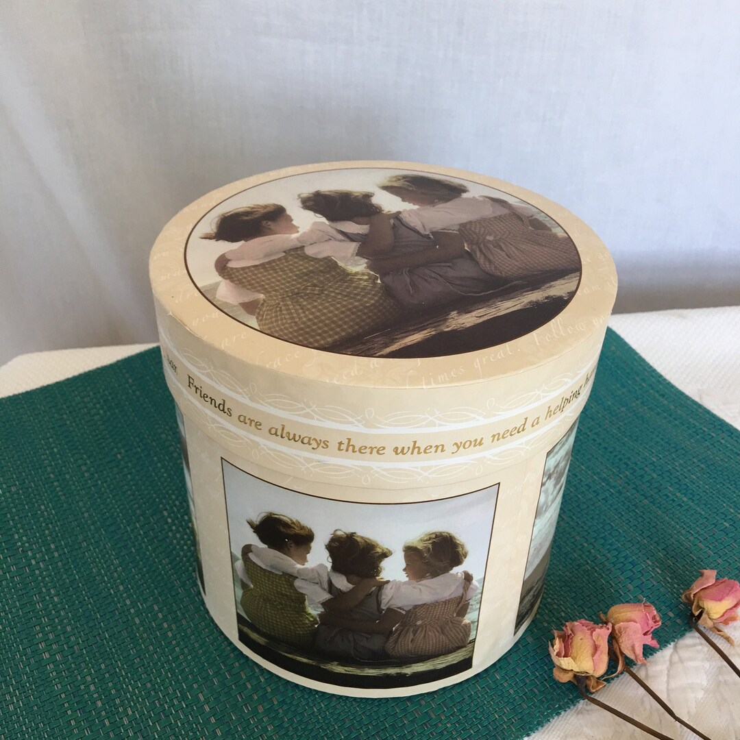 Storage Box With Children's Pictures on Outside and Positive Words in ...