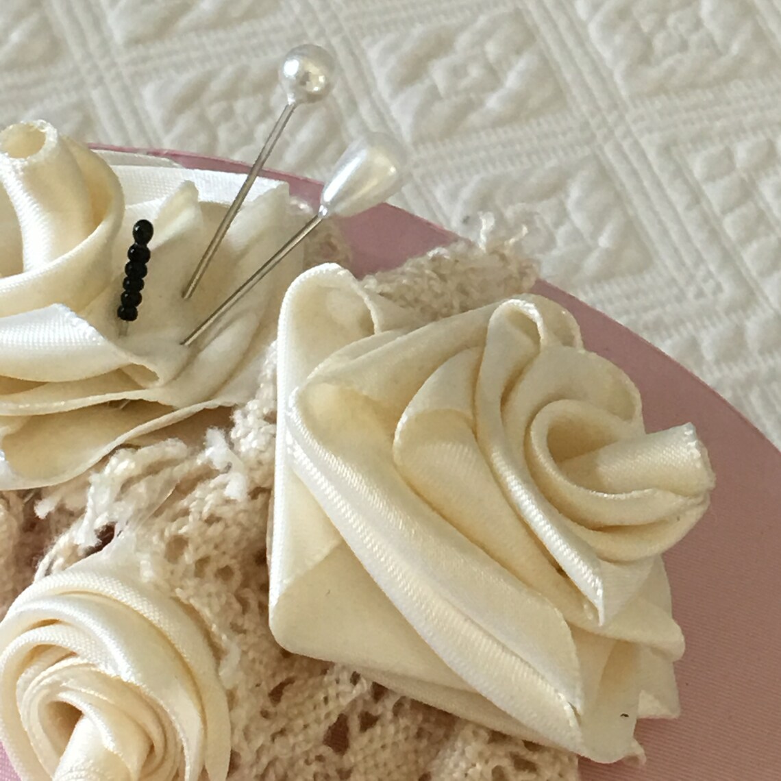 Vintage Satin and Roses Box. Victorian Style Pink Satin - Etsy