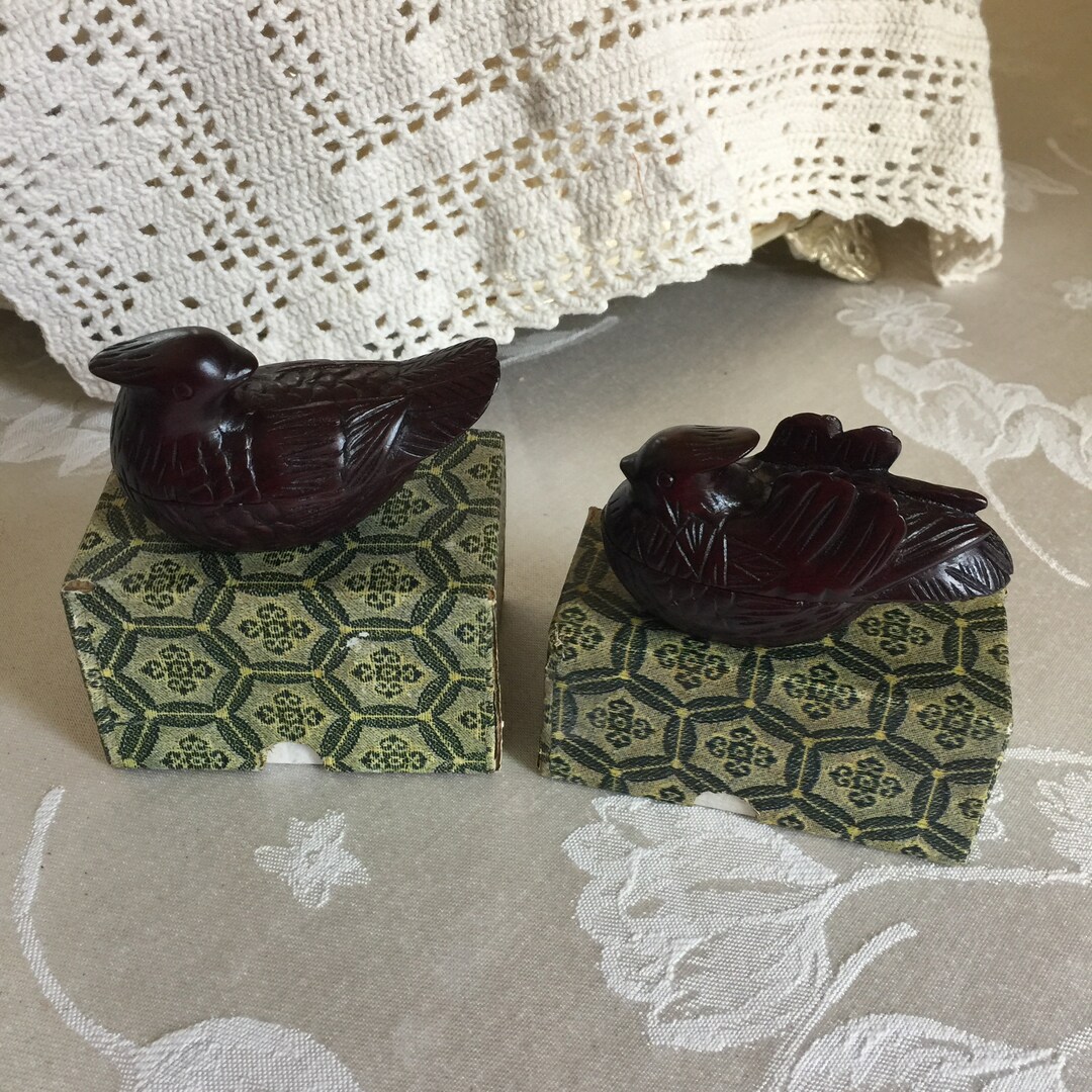 Vintage Oriental Style Wood Carved Bird Box. Choose Style of Bird Box ...