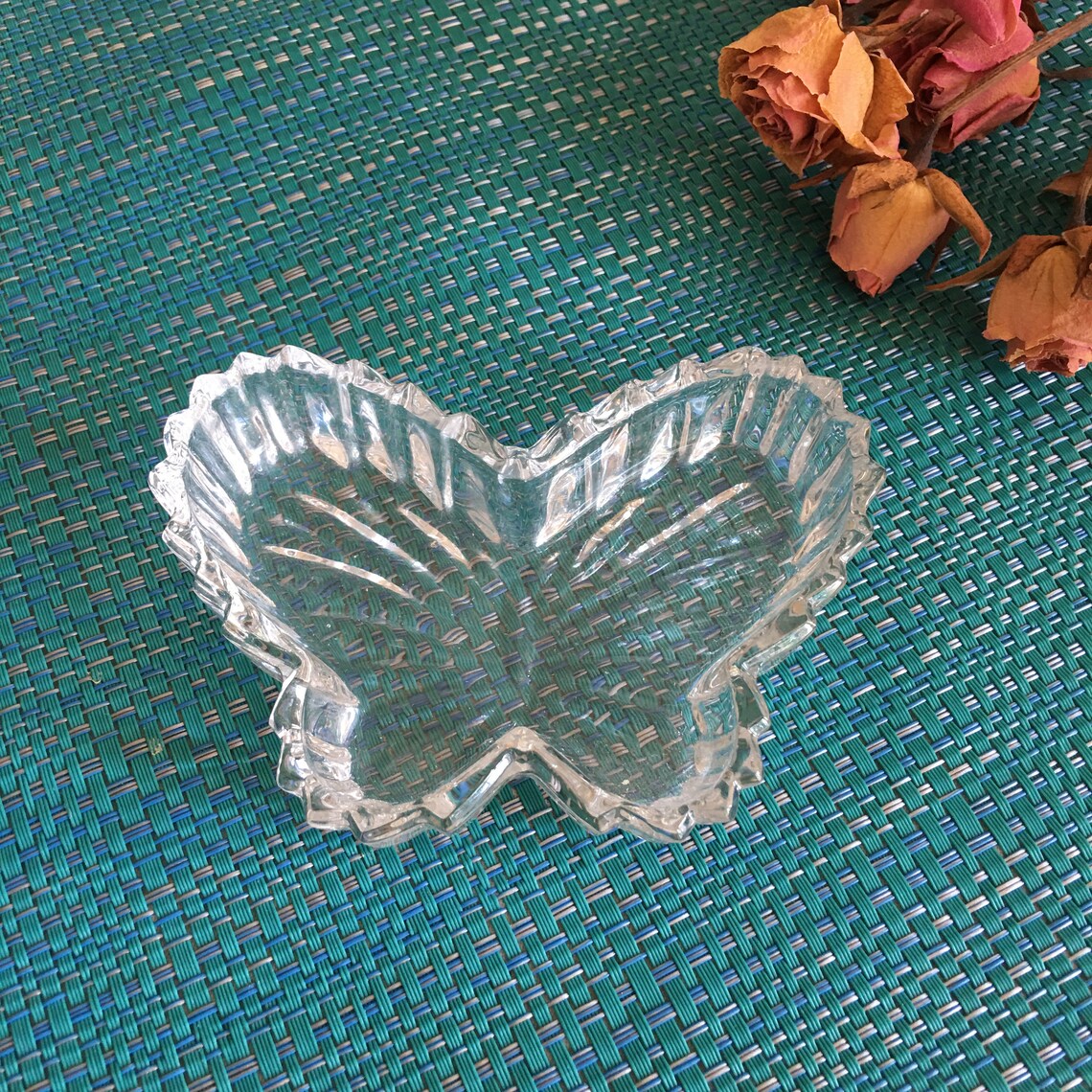 Vintage Clear Glass Butterfly Shaped Dresser Dish. Use for - Etsy