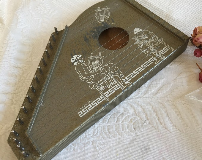 Vintage Autoharp Harbert Italiana Junior Zither, Milano Italy. Greek ...