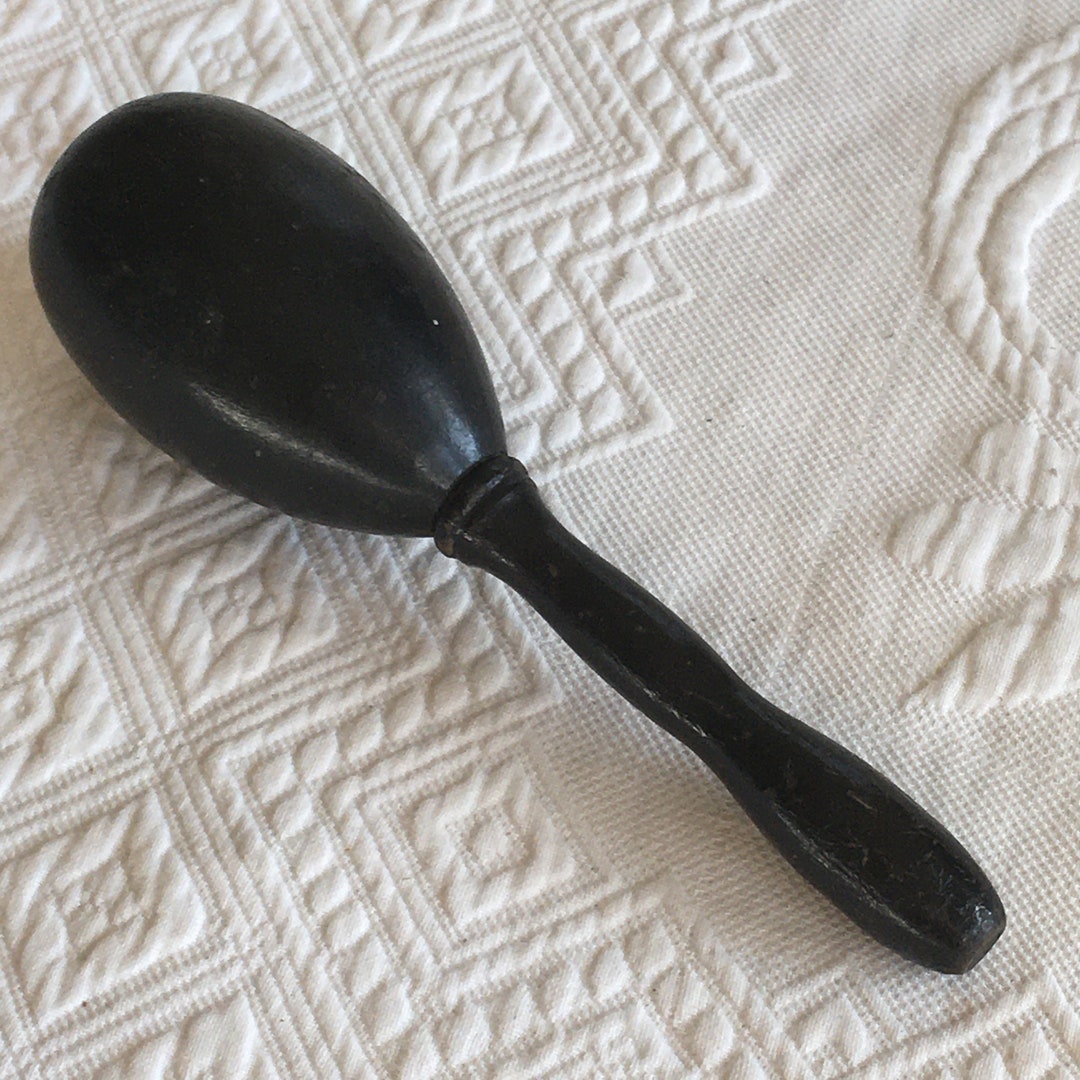 Vintage Black Darning Egg With Handle. for Darning Socks or for Sewing ...