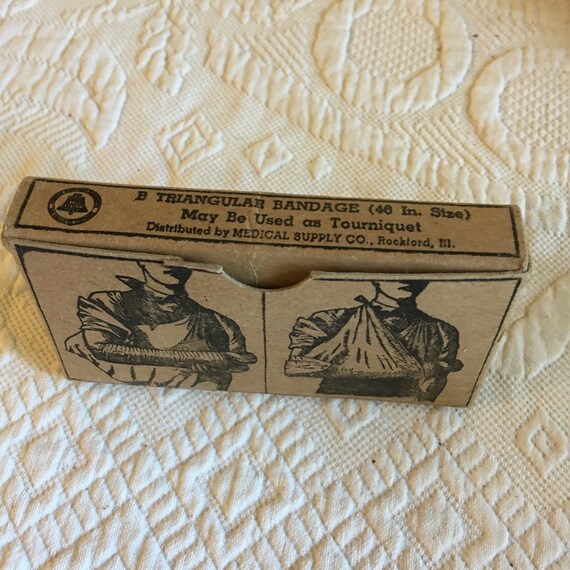 Vintage Bandage, Triangular Bandage 40 In. May be Use… - Gem