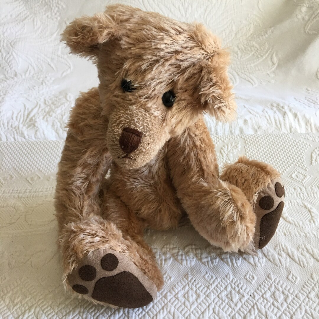 Tan Mohair Matthew Teddy Bear Master of the Video Games. Made by Barb ...