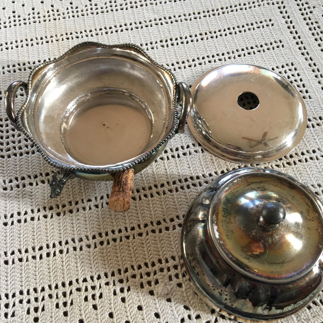 Vintage Silver Plate Condiment Server With Ice Cooler in Bottom With ...