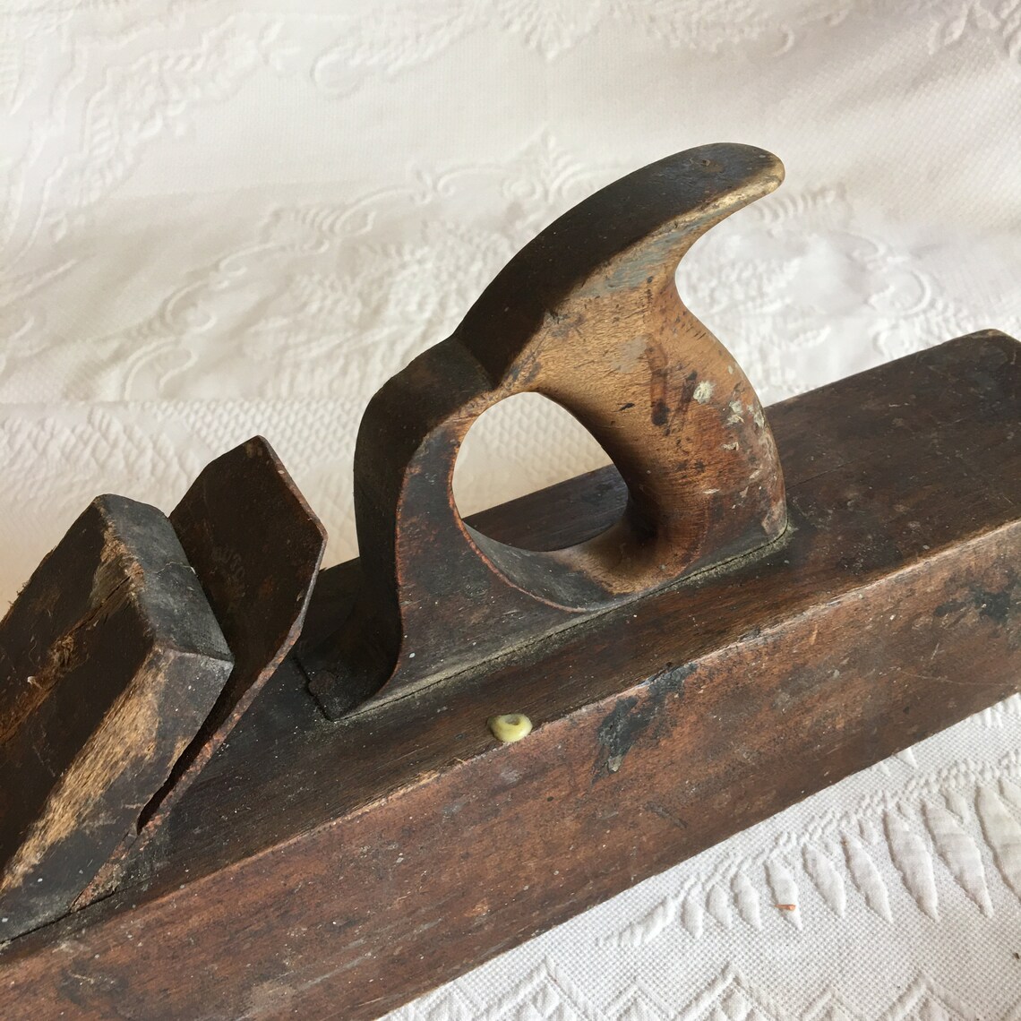 Antique Carpenter's Wood Hand Planer. Blade in Planer. the Handle Was ...