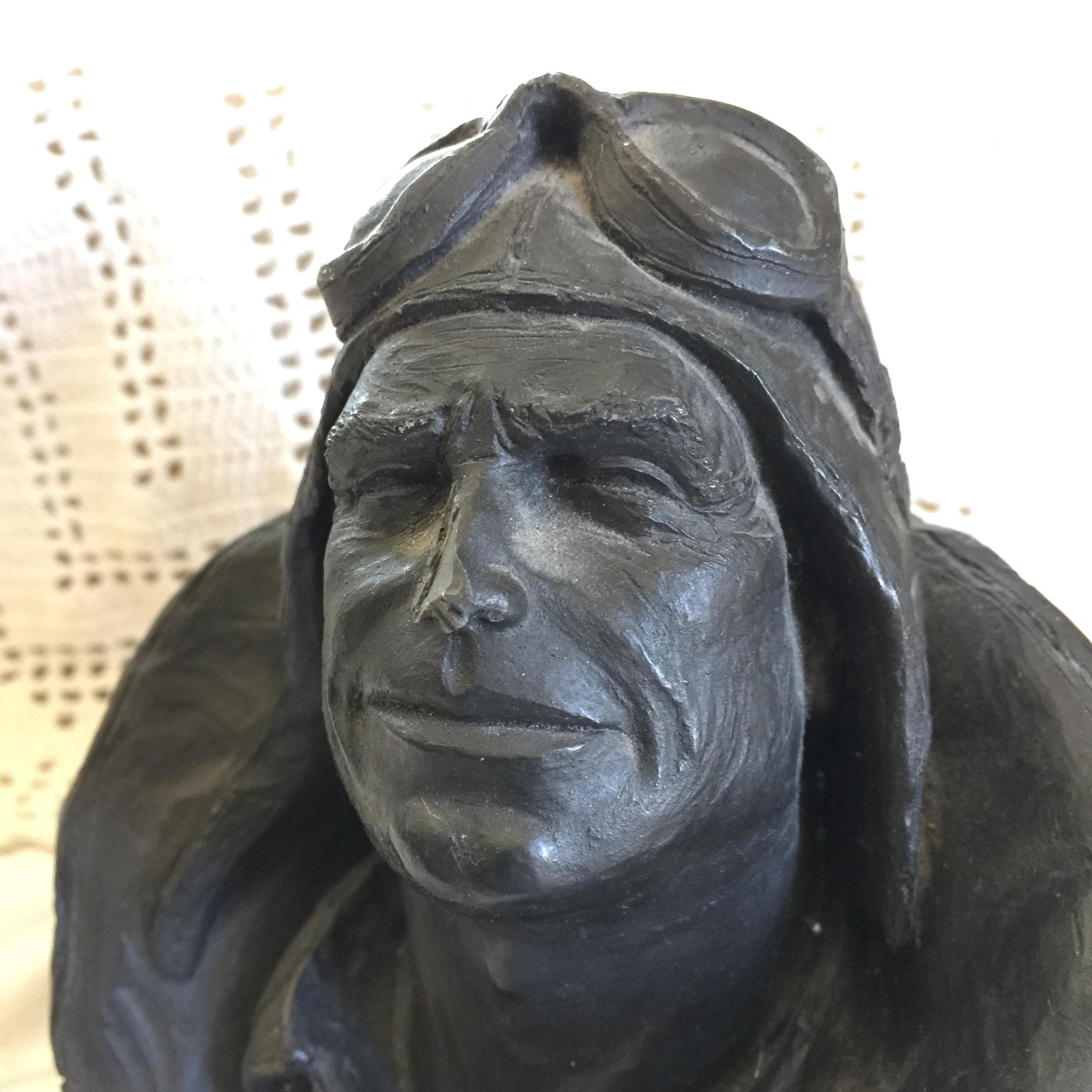 Vintage Pilot Sculpture by Michael Garman in 1973. Pilot Looking to the ...