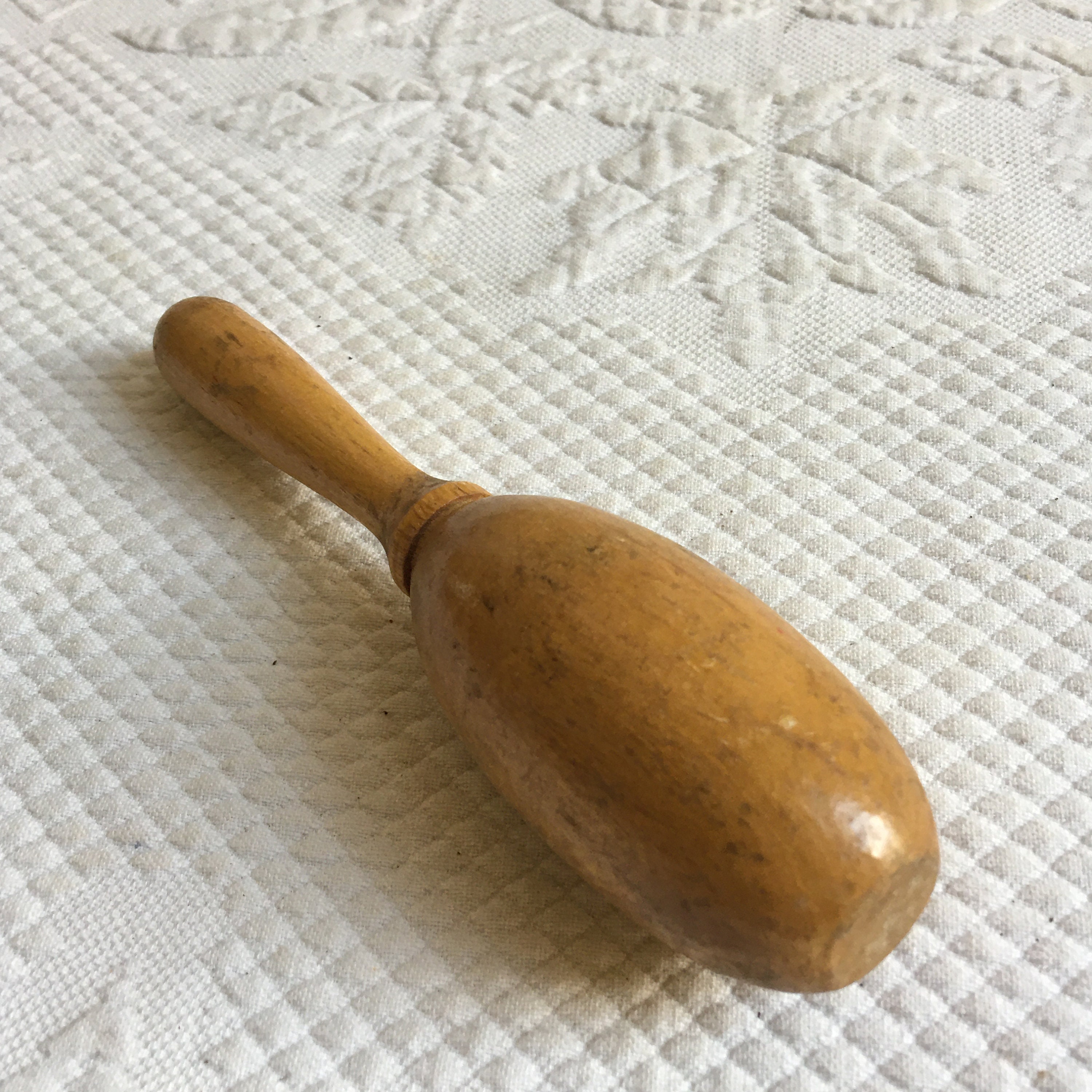 Vintage Darning Egg W/ Handle. Long Oval Egg Shape Darner. Great for ...