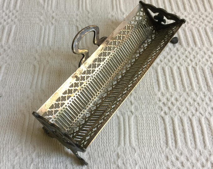 Vintage Silver Plate Sugar Cube Trough Server. Openwork Server for Tea ...