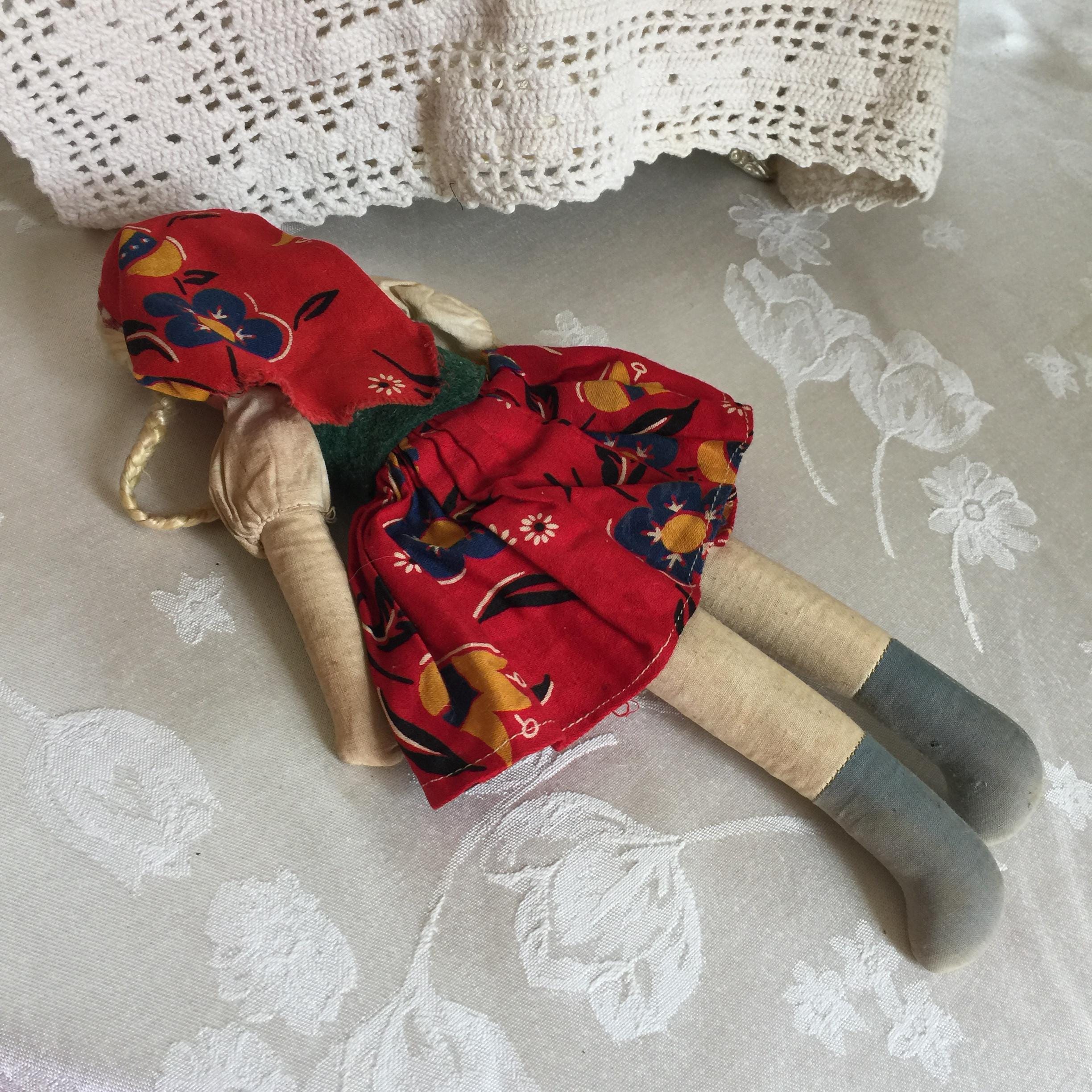 Vintage 1950s Polish Stuffed Doll With Traditional Dress and Long ...