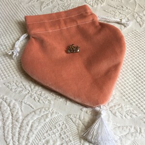 Handmade Reticule Purse. Pink Velvet Reticule Purse. White Cord ...