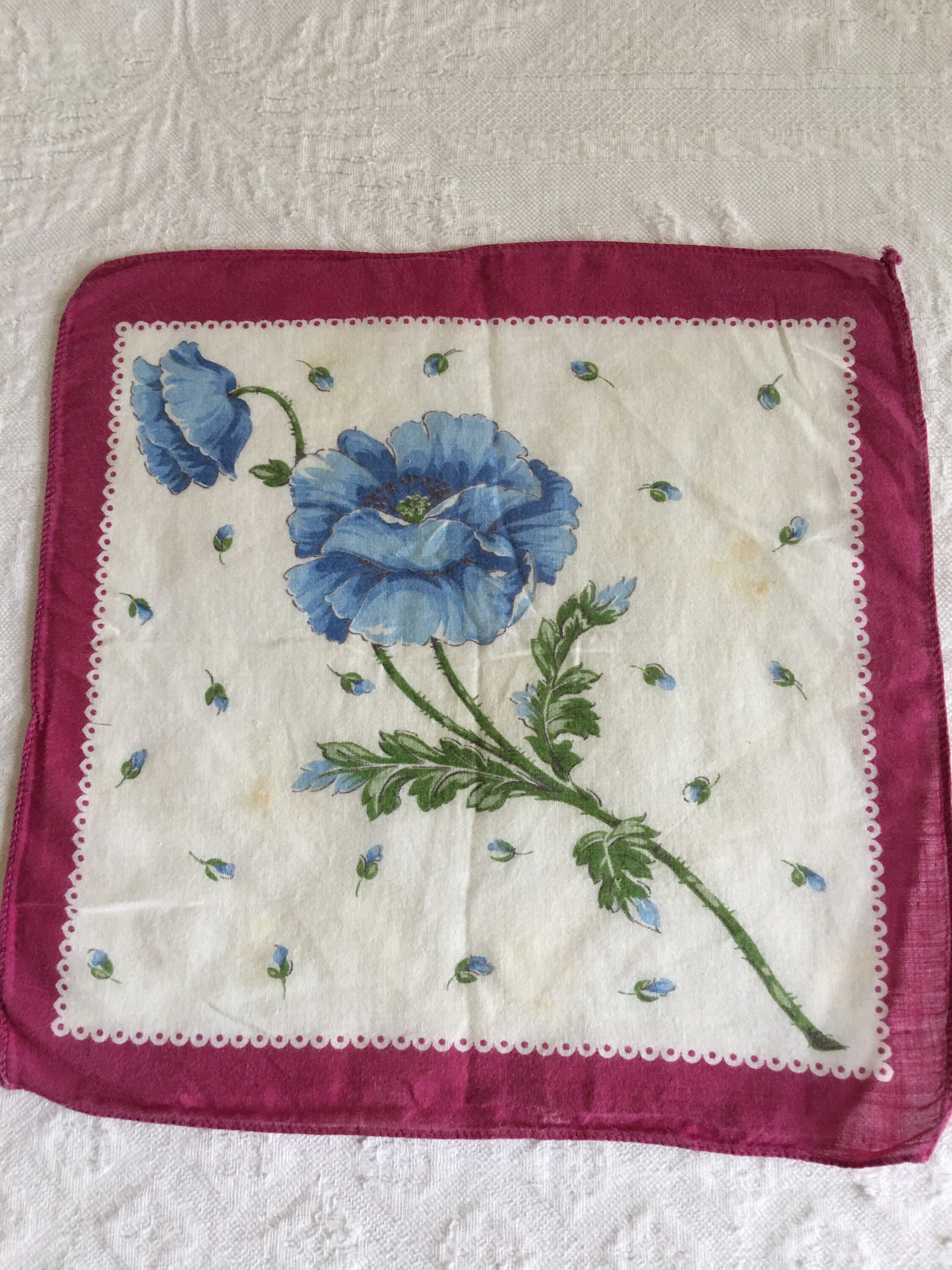 Vintage 6 Handkerchiefs Cotton & Linen Beautiful Crocheted | Etsy