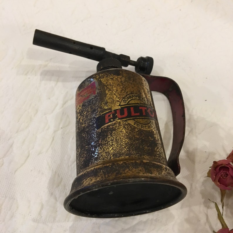 Vintage Fulton Guaranteed Torches. Hand Blow Torch. Vintage Torch. Gold ...