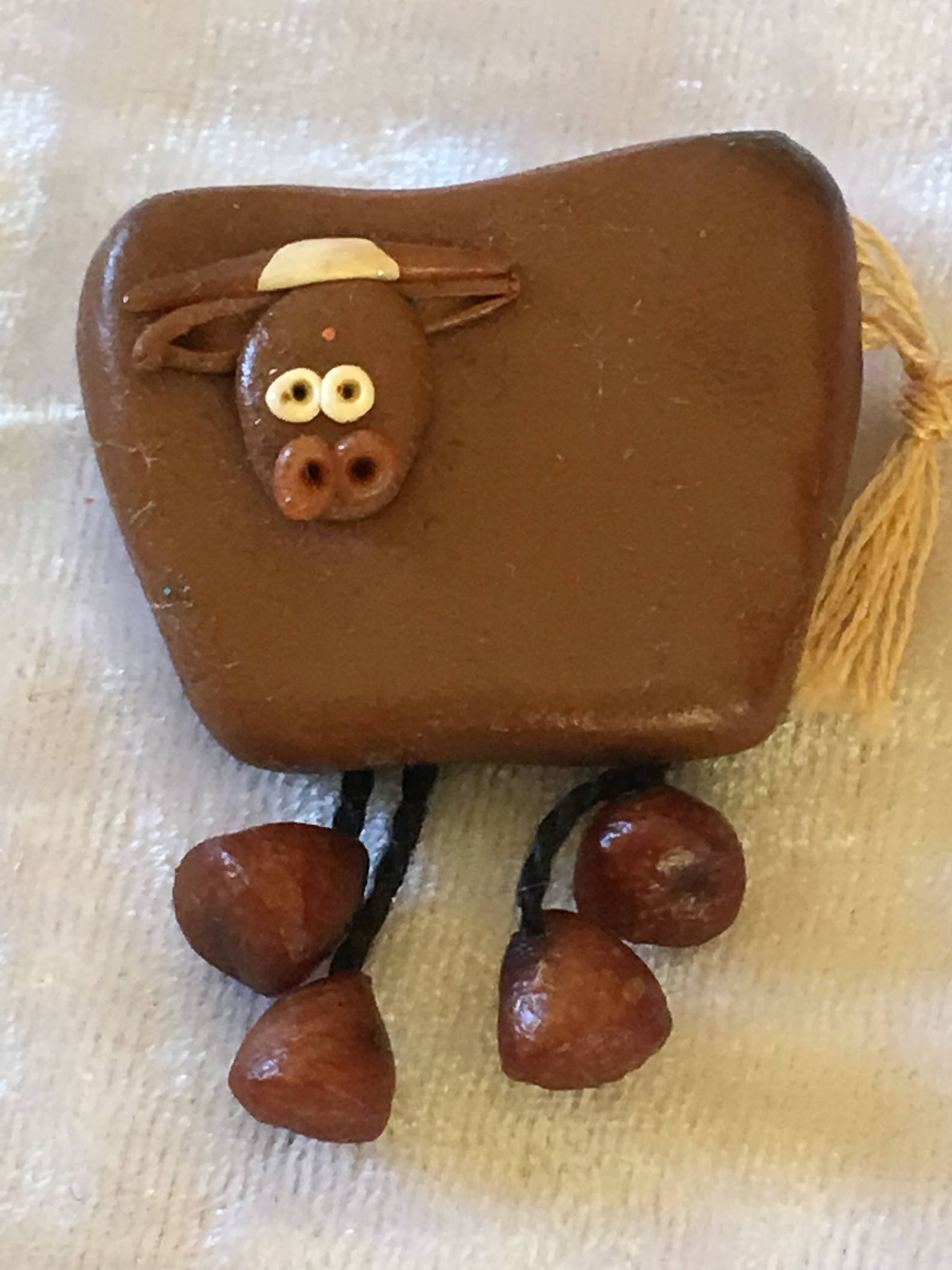 Vintage Handmade Pins. Cow Sheep or Pig Pin. From Polly's | Etsy