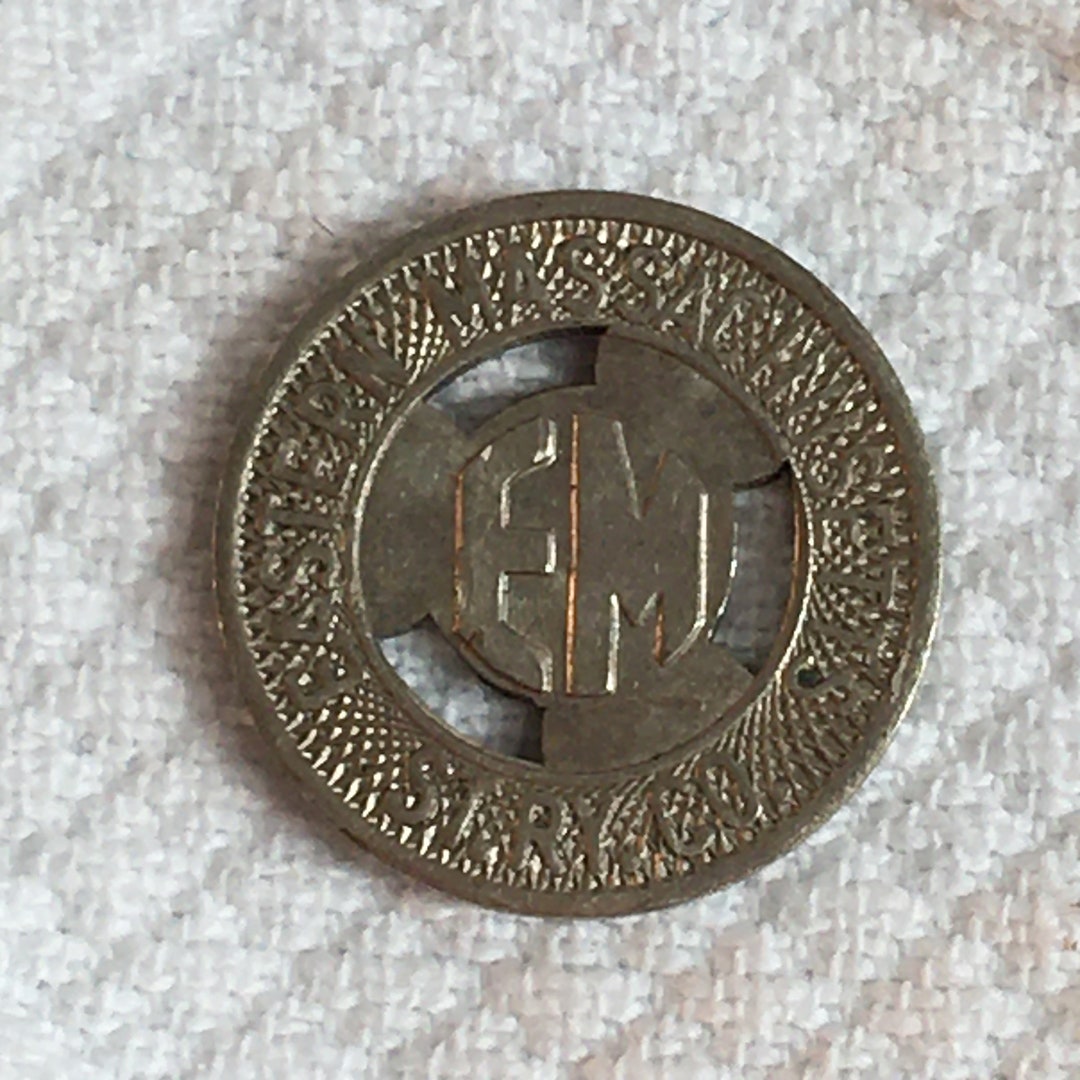 Vintage 1950s MTA Fare Token. Eastern Massachusetts Fare Token ...