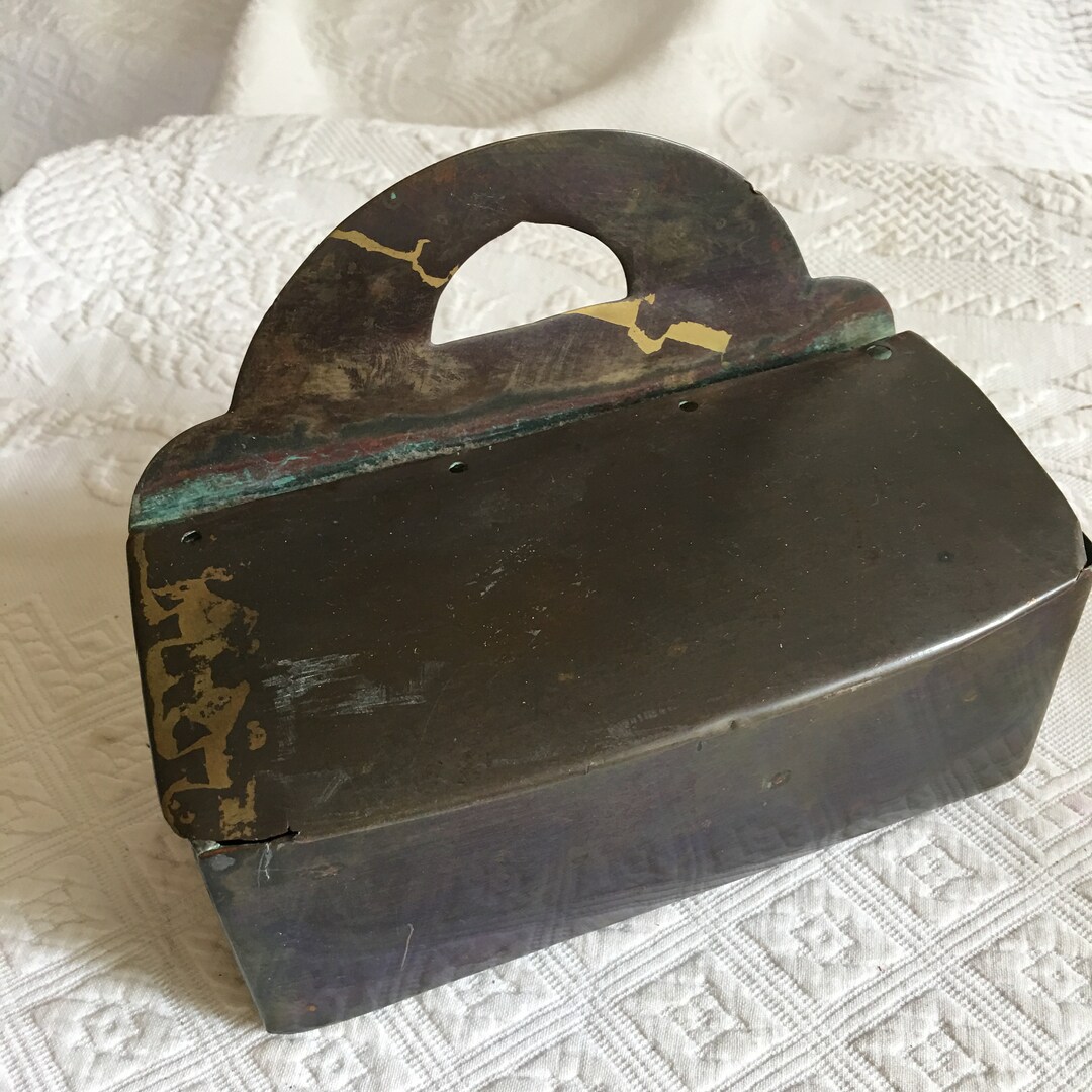 Vintage Copper Wall Box. Primitive Handmade Metal Wall Hanging Maybe ...