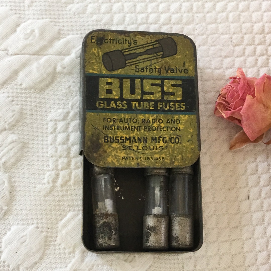Vintage Buss Glass Tube Fuses, Bussmann Mfg. Co. for Auto Radio and ...