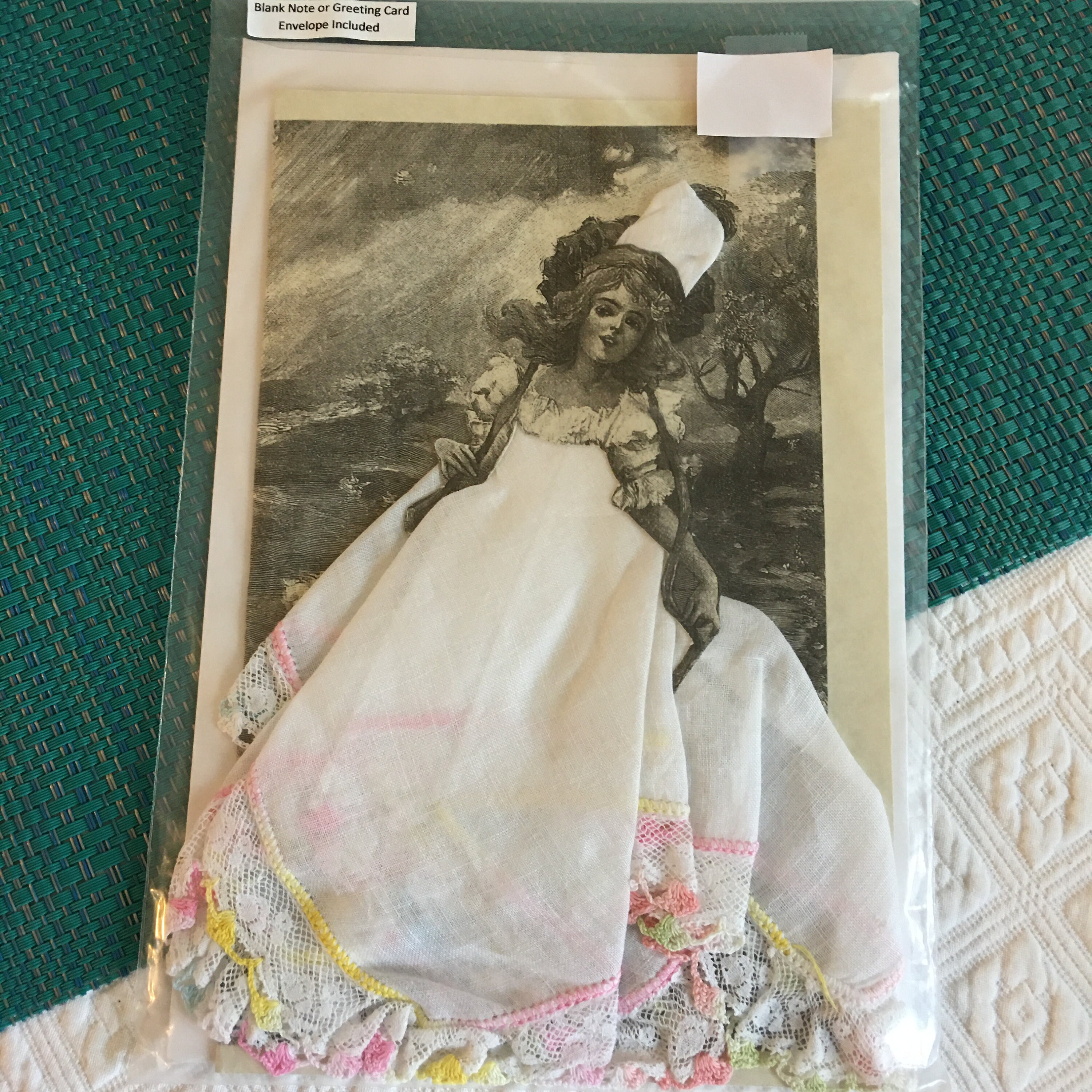 Vintage Handkerchief Greeting Card. Choose Your Card. Two | Etsy