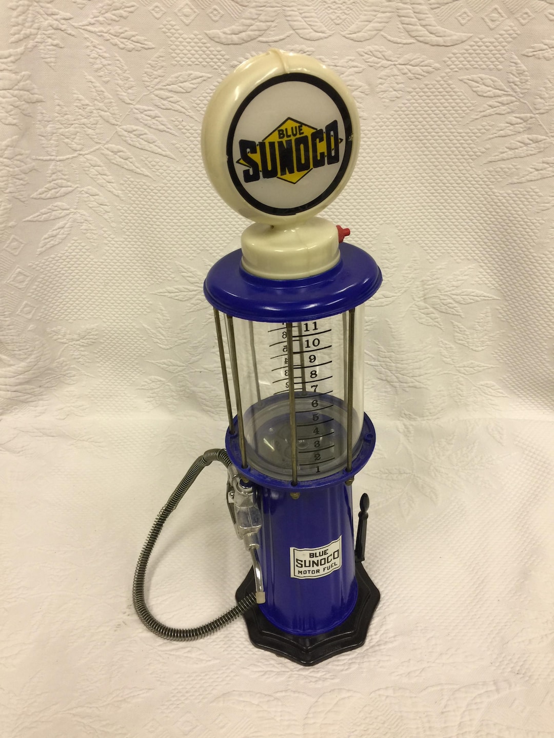 Vintage Blue Sunoco Gas Pump Liquor Drink Dispenser Server With Light ...