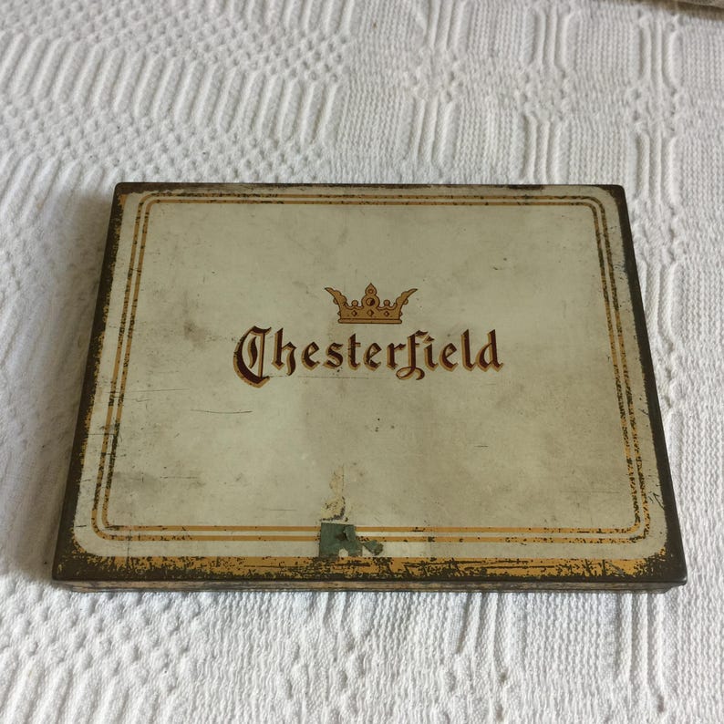 Vintage Chesterfield Cigarette Tin for Display or Storage. Half a ...