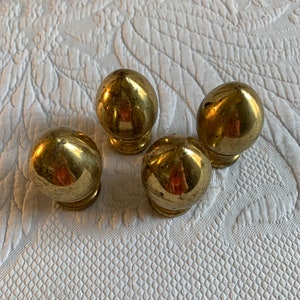Vintage 5 Gold Finial Ends. Made in Germany. Brass Finials to Repurpose ...