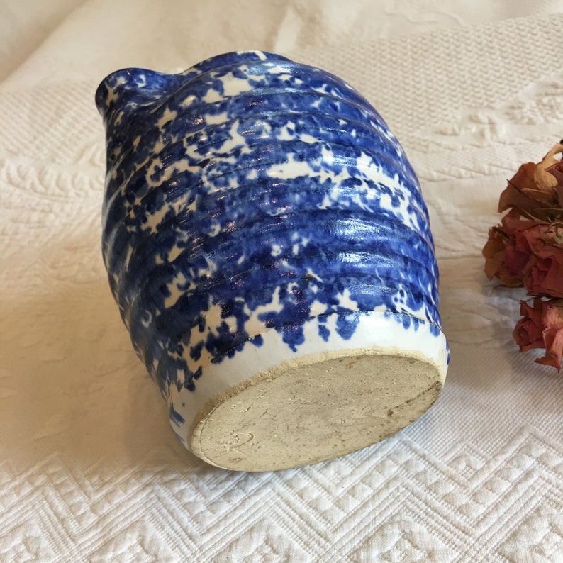 Vintage Hand Made Spatterware Pitcher. Signed Clay Pitcher in | Etsy