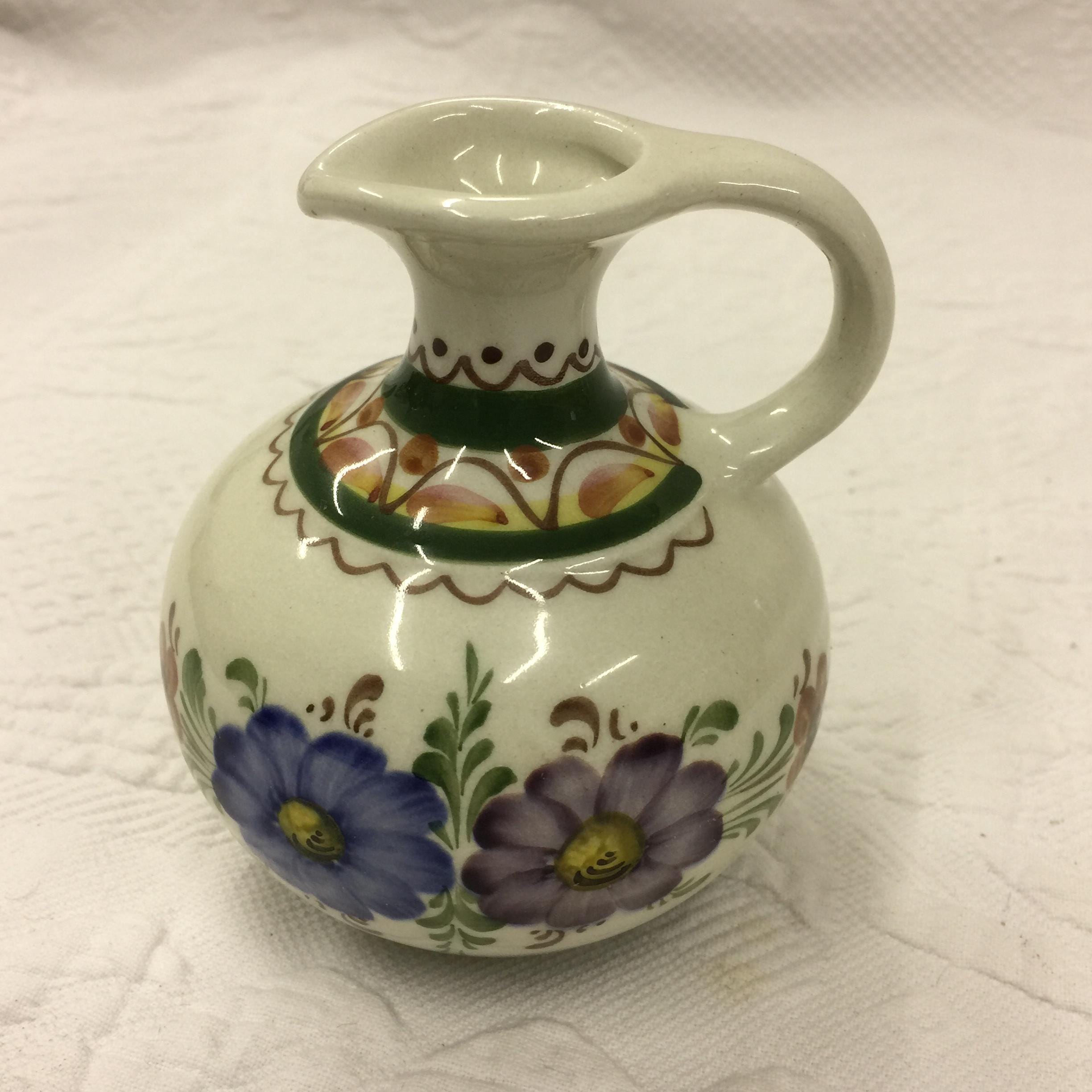 Vintage Wechsler Tirolkeramik Schwaz Austria Ceramic Pitcher. Floral ...