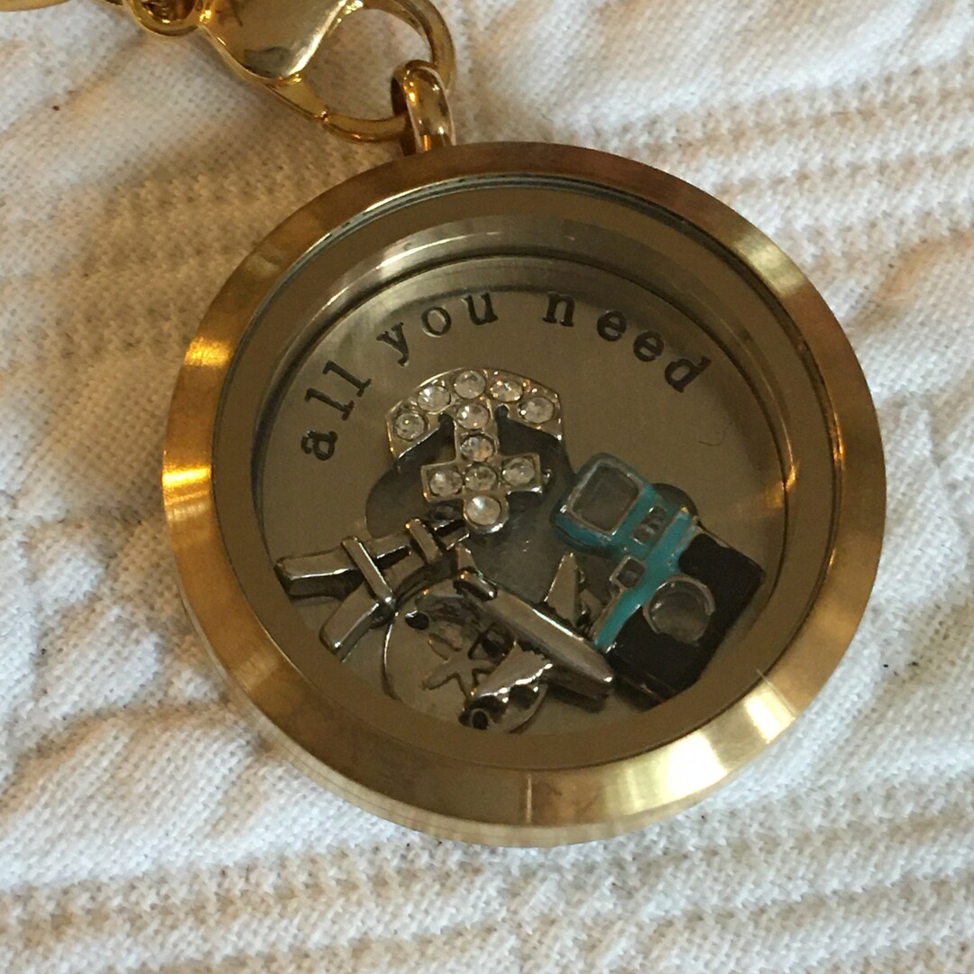 Gold Travel Themed Locket and Multi Layer Chain. All You Need Cut Out ...