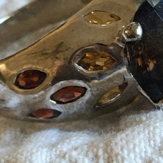 Vintage JS 925 Multi Stone Ring from Thailand. Large … - Gem