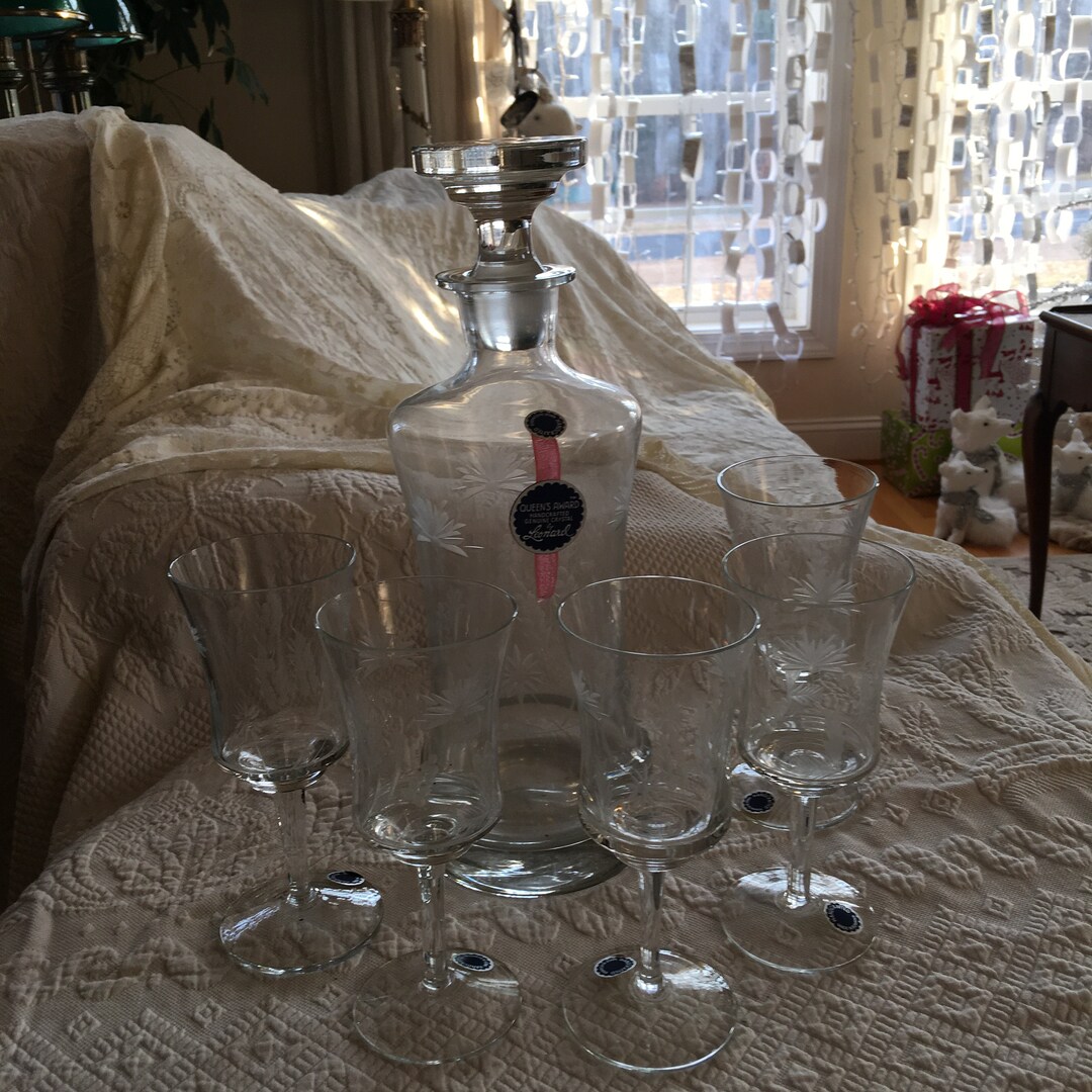 Vintage Leonard Queens Award Handcrafted Genuine Crystal Etched ...