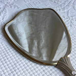 Vintage Lace Hand Mirror. Art Deco Design Silver Tone Beveled - Etsy