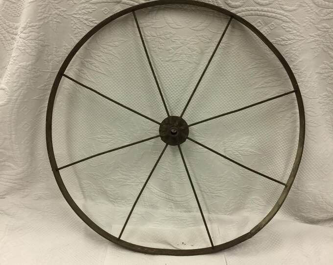 Antique Metal Wagon Wheel 8 Spoke Amish Wagon Wheel. Great to Use for ...