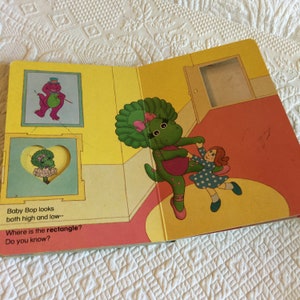 Vintage 1993 Baby Bop Discovers Shapes. Cardboard Page Baby Book by ...