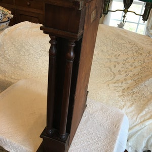 Antique Clock Display Case With Glass Door, Three Drawers. One at Top ...