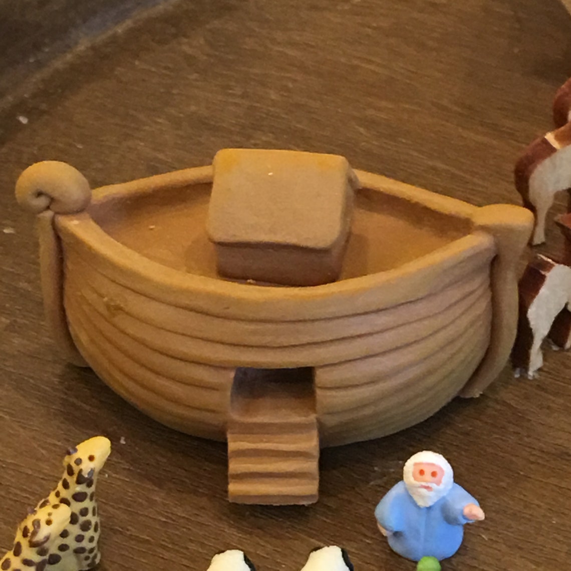 Vintage Miniature Clay Noah's Ark Noah and 8 Pair of Hand - Etsy