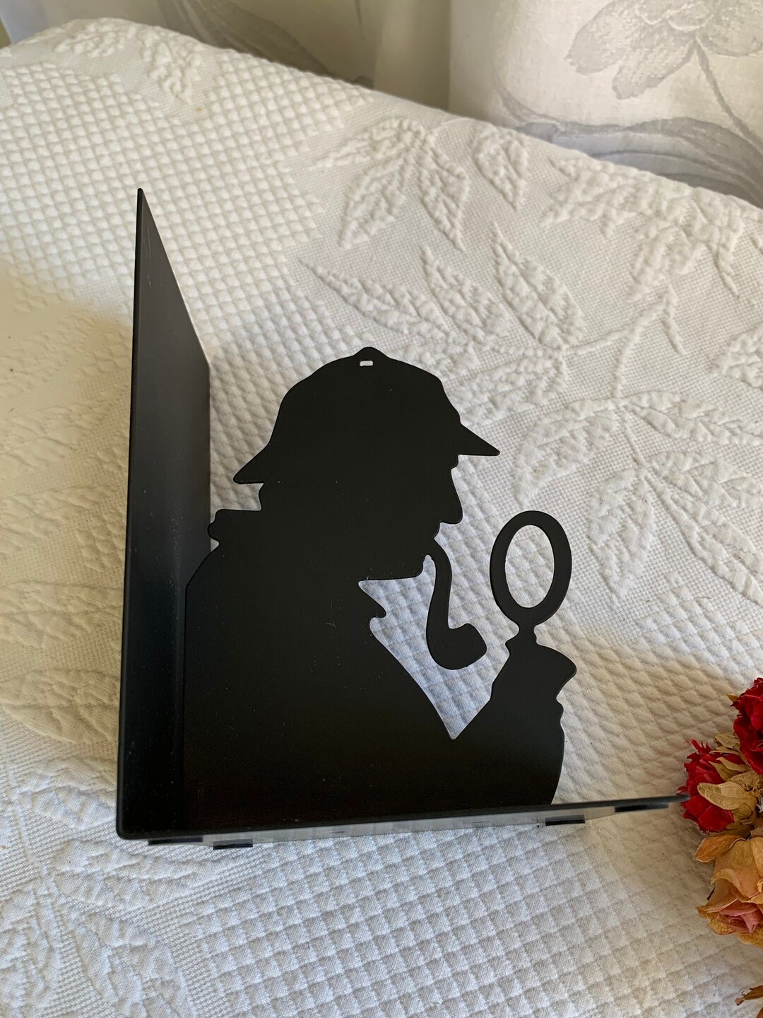 Vintage Cast Iron Sherlock Holmes Silhouette Bookend. Great Office or ...