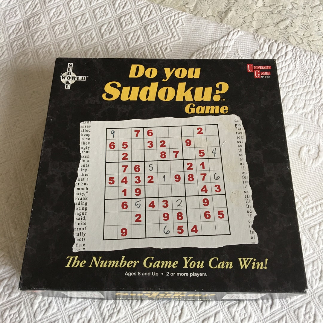 Vintage Sudoku Game With Cardboard Number Tiles and Plastic - Etsy