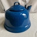 Vintage Blue and White Spatterware Tea Kittle. Great for Use on a Camp ...
