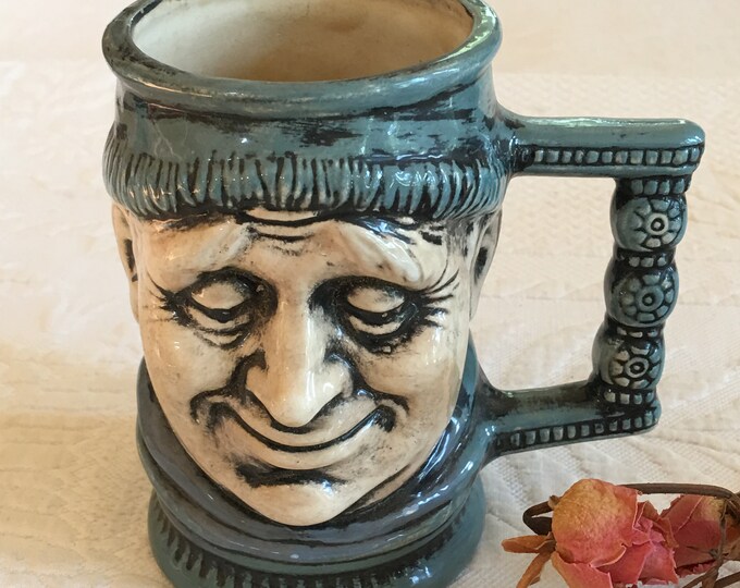 Vintage Mans Face Mug. Fun Face Mug Great to Display on a Shelf or Use ...