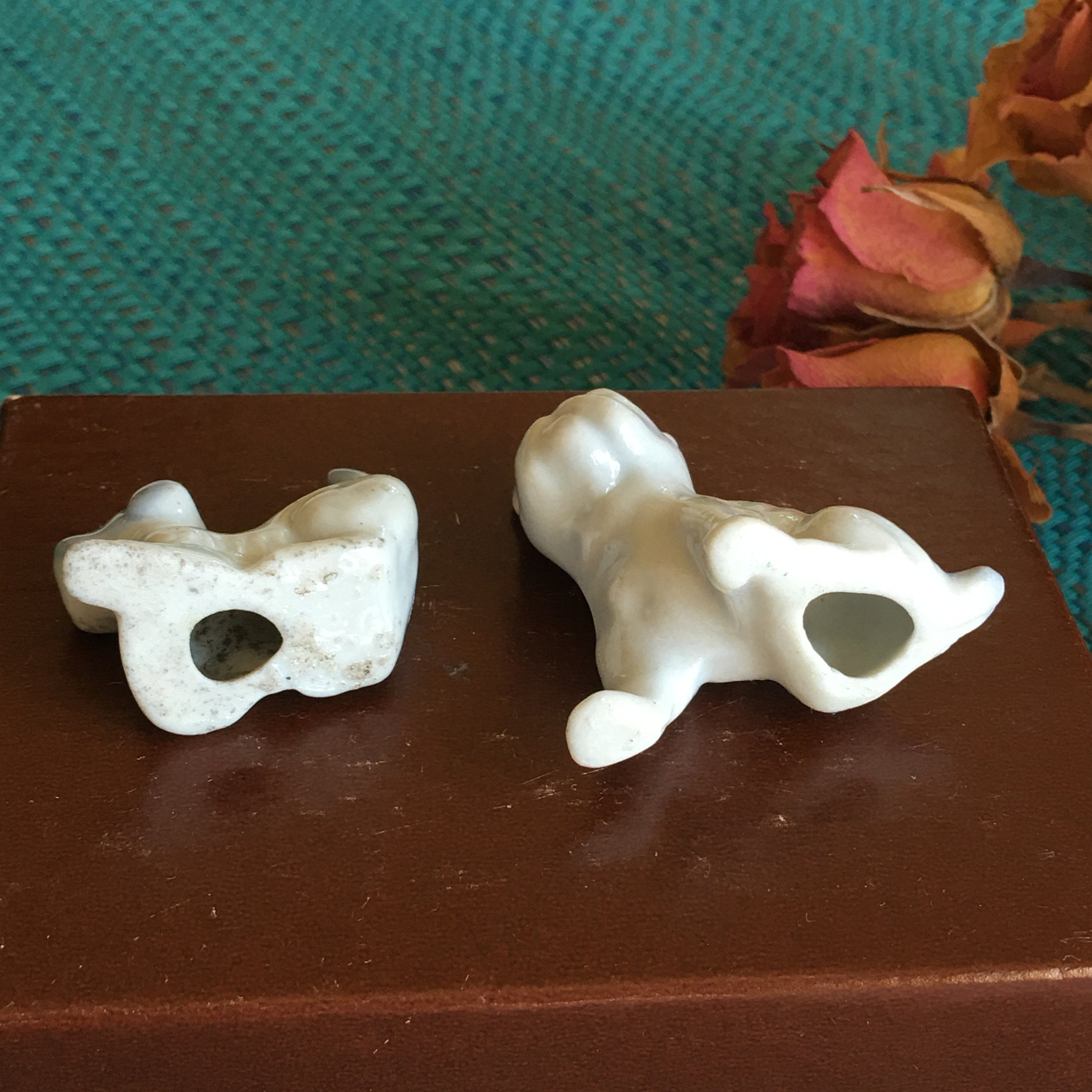 Vintage 2 Miniature Porcelain Dog Figurines. Add to Your Miniature ...