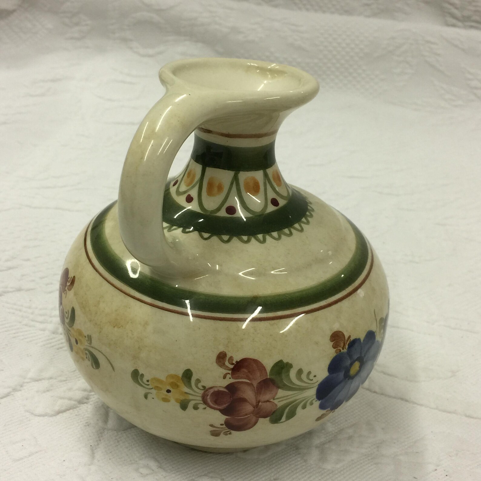 Vintage Wechsler Tirolkeramik Schwaz Austria Ceramic Pitcher. Floral ...